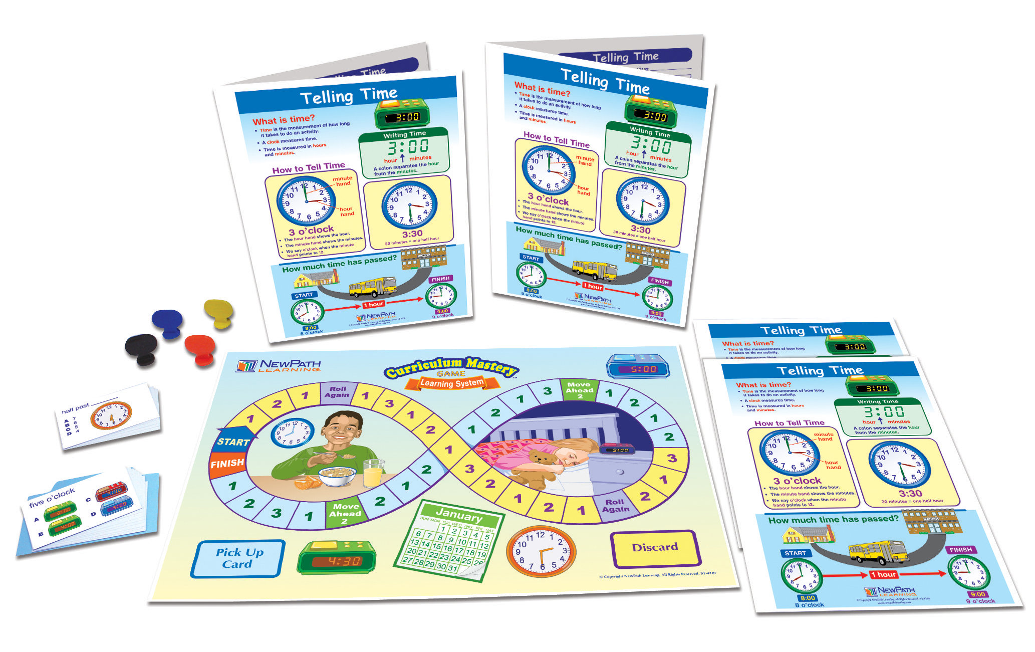 New Path Learning Math Centers Telling Time | Wayfair