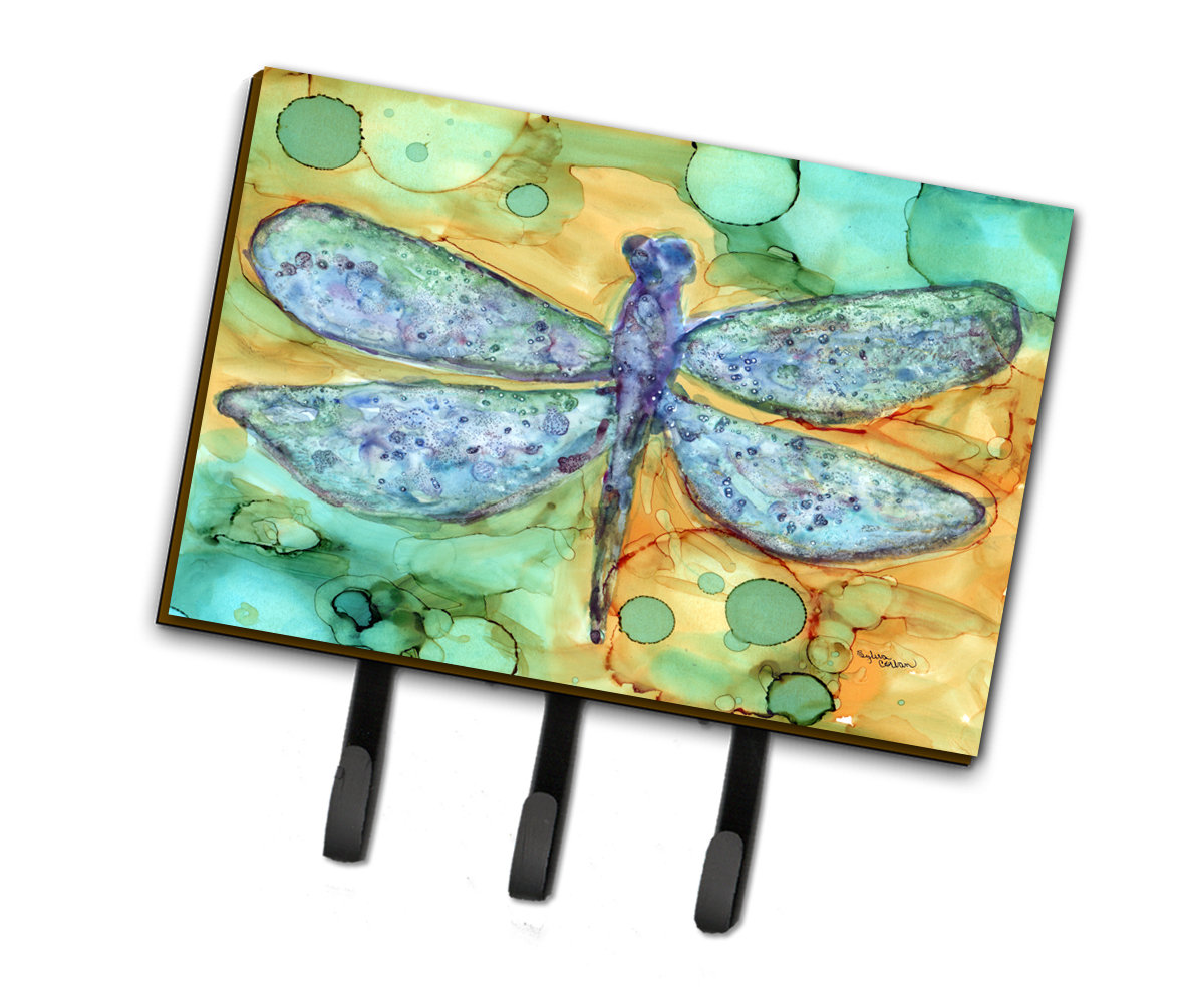 East Urban Home Abstract Dragonfly Wall Key Organizer with Key Hooks ...