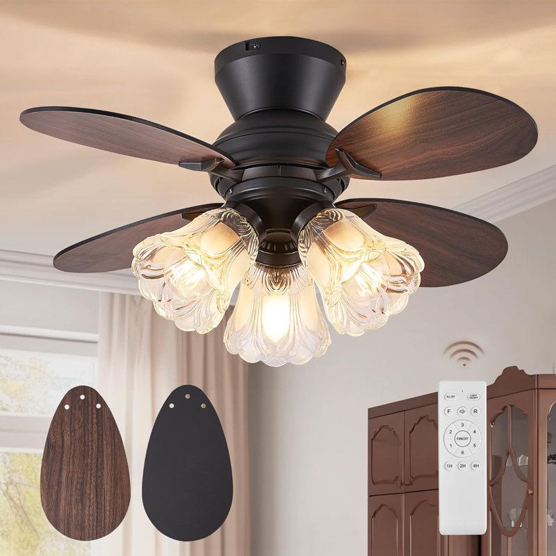 Winston Porter Sasuke Ceiling Fan with Light Kit | Wayfair