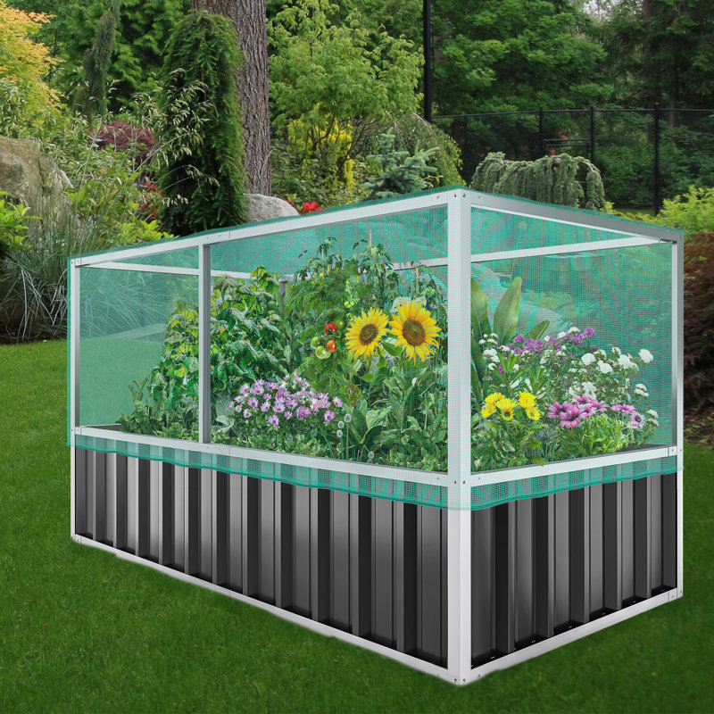 Arlmont & Co. Pahoua 6 ft x 3 ft Metal Raised Garden Bed & Reviews ...