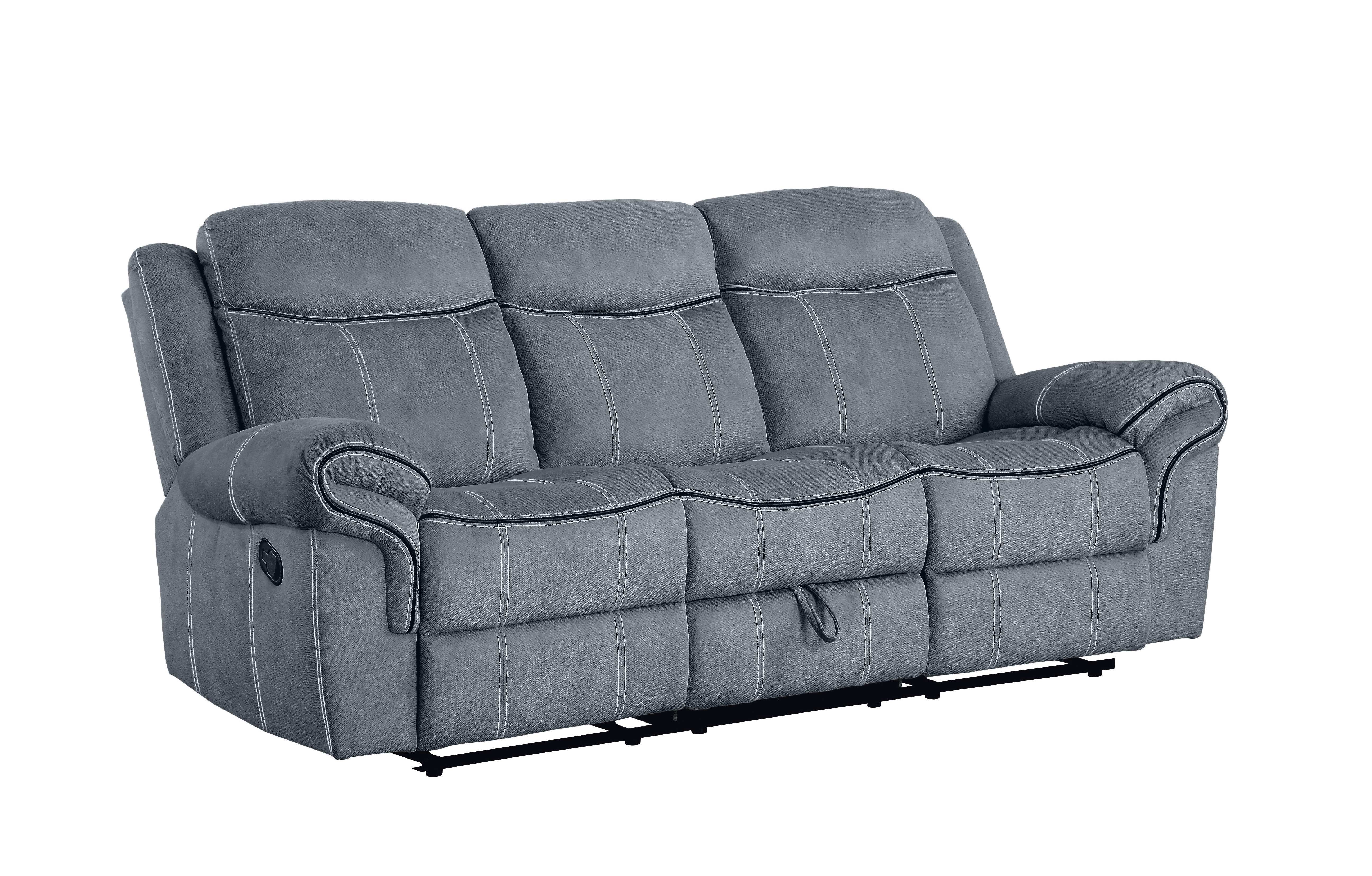 Ebern Designs Louth Home Theater Velvet Recliner Sofa with Drop-Down ...