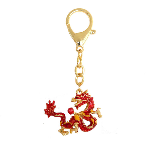 Feng Shui Import 2'' W Gold/Red Key Chain - Wayfair Canada