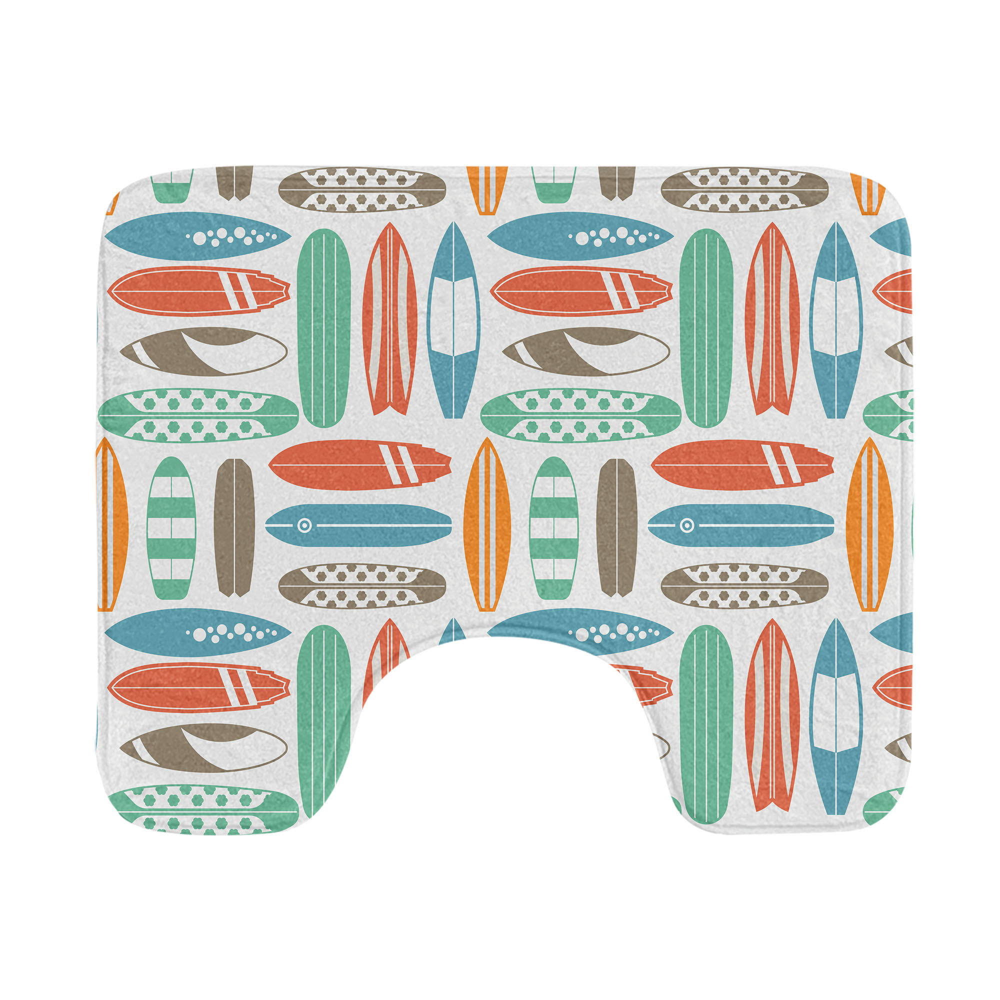 East Urban Home Surfboard Toilet Mat U-Shape Bathroom Rug 20 ...