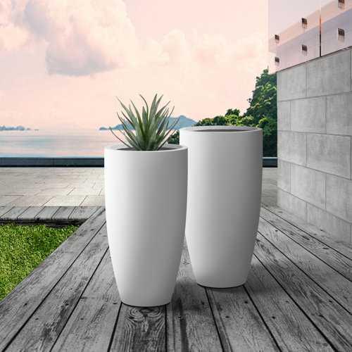 Large White Planters You'll Love | Wayfair