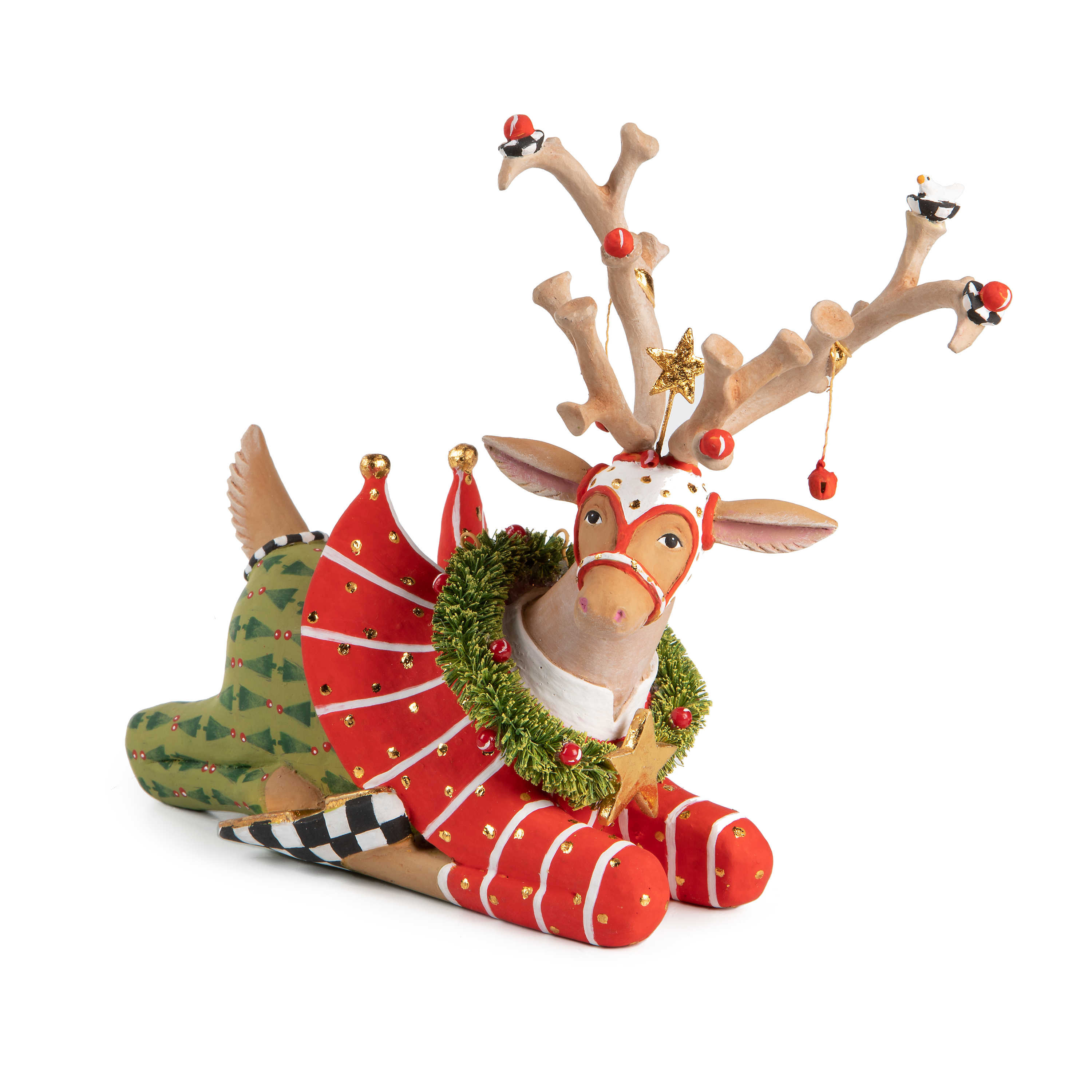 MacKenzie-Childs Patience Brewster Dash Away Sitting Prancer Reindeer ...