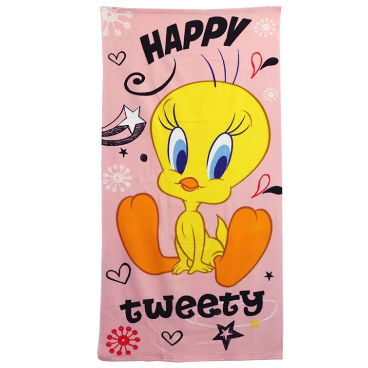 Eplusm Looney Tunes Happy Tweety Beach Bath Towel 70 X 140 cm (27.5" x ...
