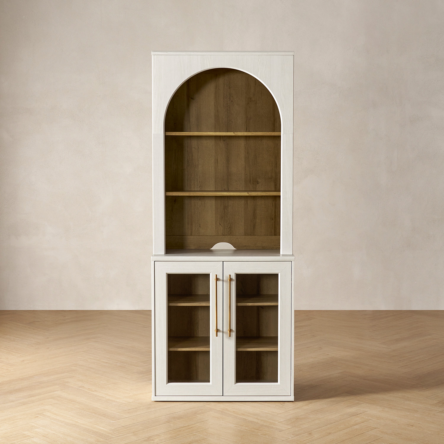 Mercer41 Grabill Angled Storage Cabinet With Hutch | Wayfair