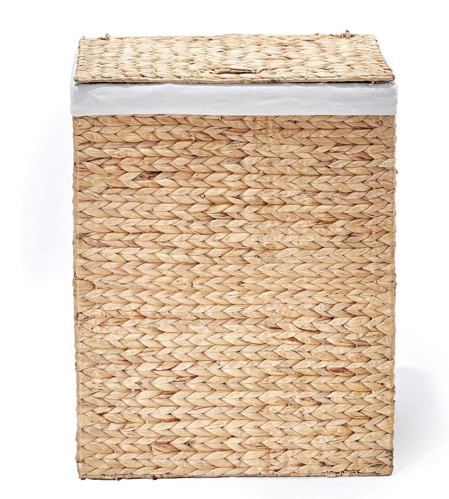 Seville Classics Sustainable Handwoven Lidded Hamper Sorter, Water ...