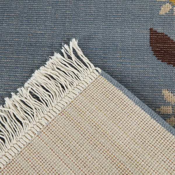 Winston Porter Rectangle Seandell Floral Machine Woven Cotton ...