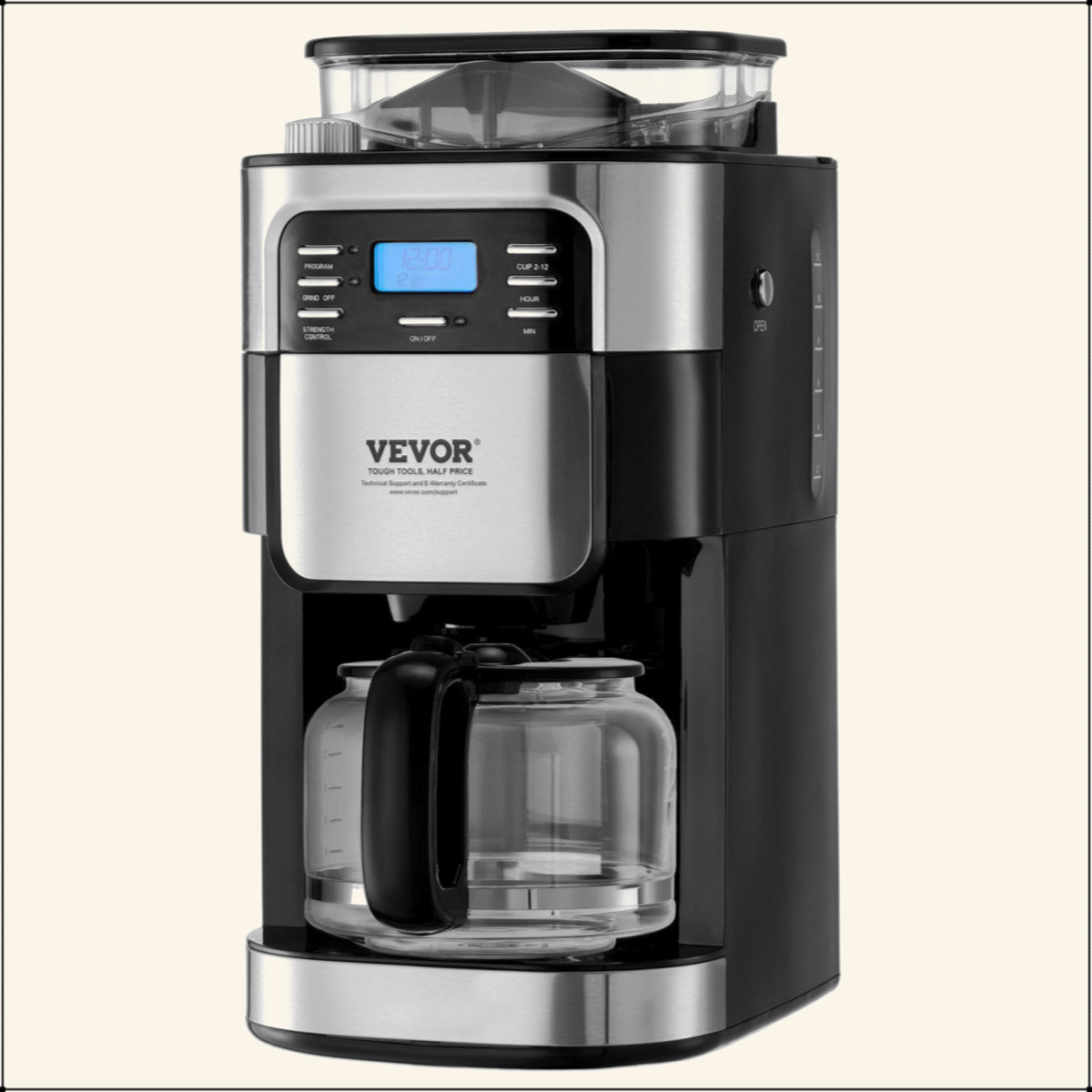 ZHONGSHANJUFU 12-Cup Coffee Maker Drip Coffee Machine With 24-Hour ...