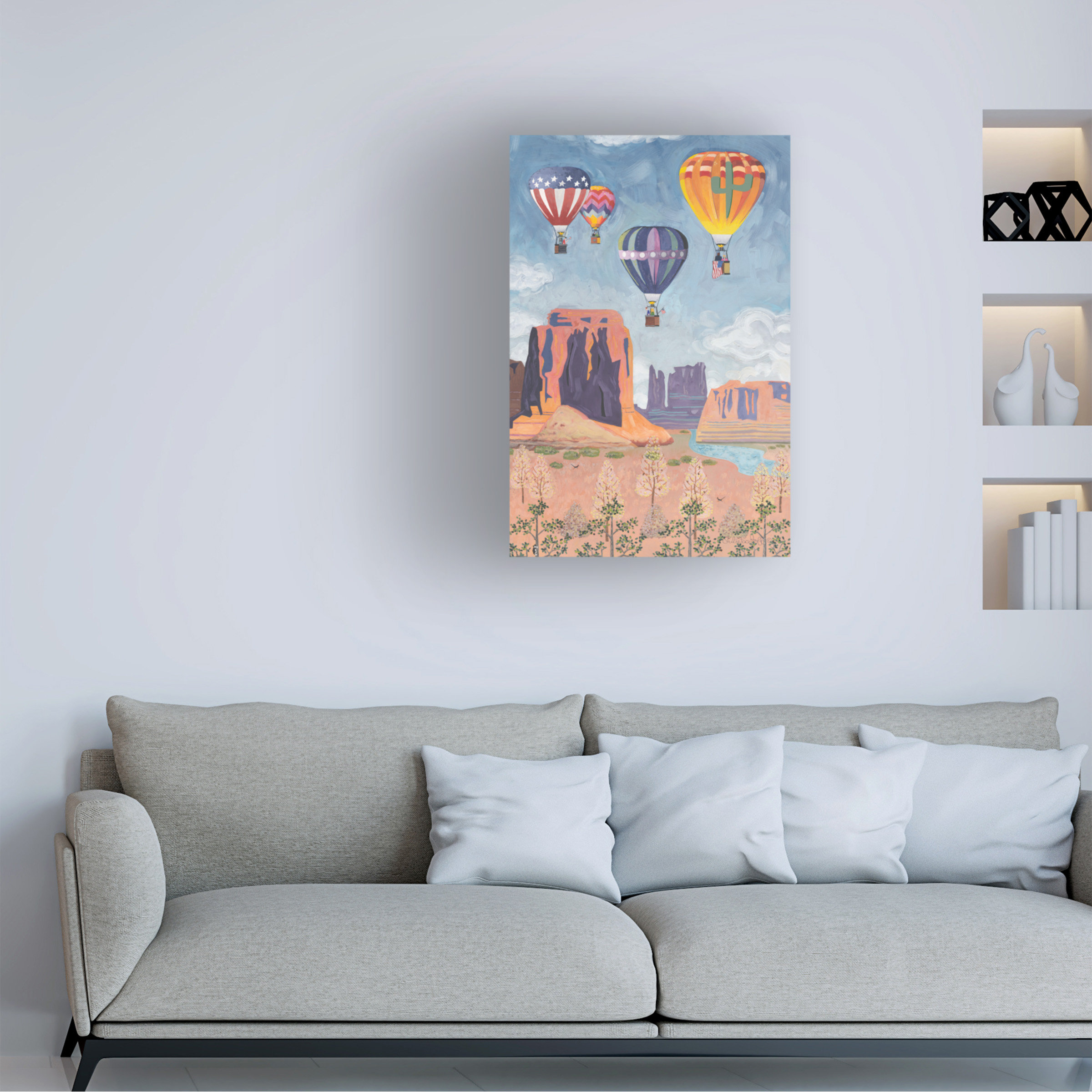 Latitude Run® Wrapped Canvas Wall Art - Julie Pace Hoff 'Patriotic Hot ...