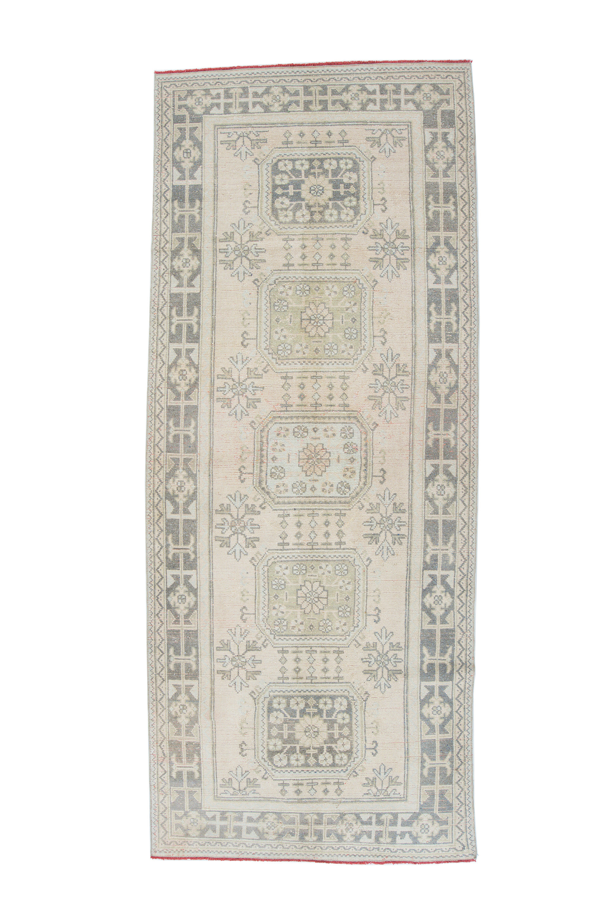 Lavender Oriental Carpets One-of-a-Kind 4'5" x 10'11" 1940s Wool Area ...