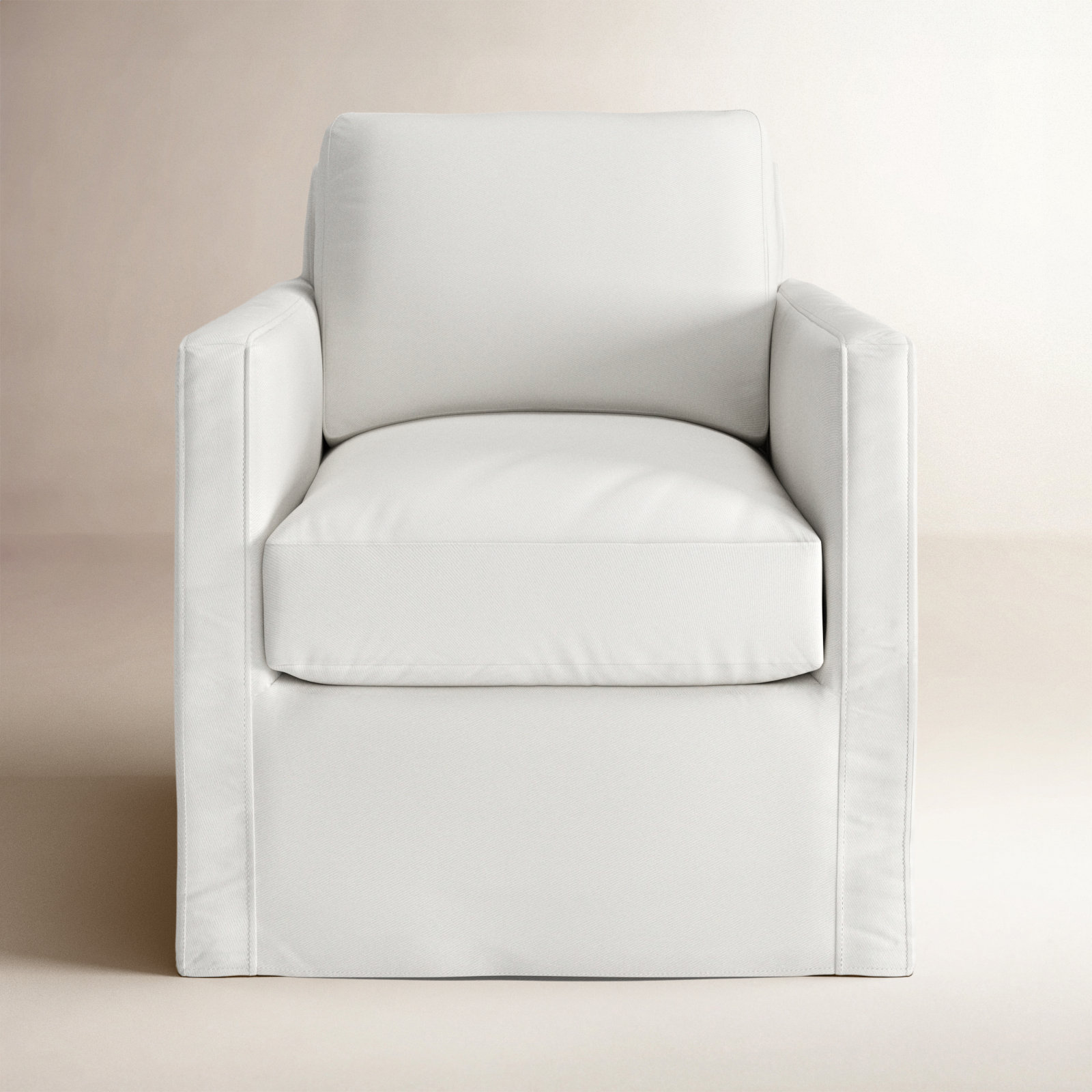 Birch Lane™ Savannah Slipcovered Swivel Armchair | Wayfair