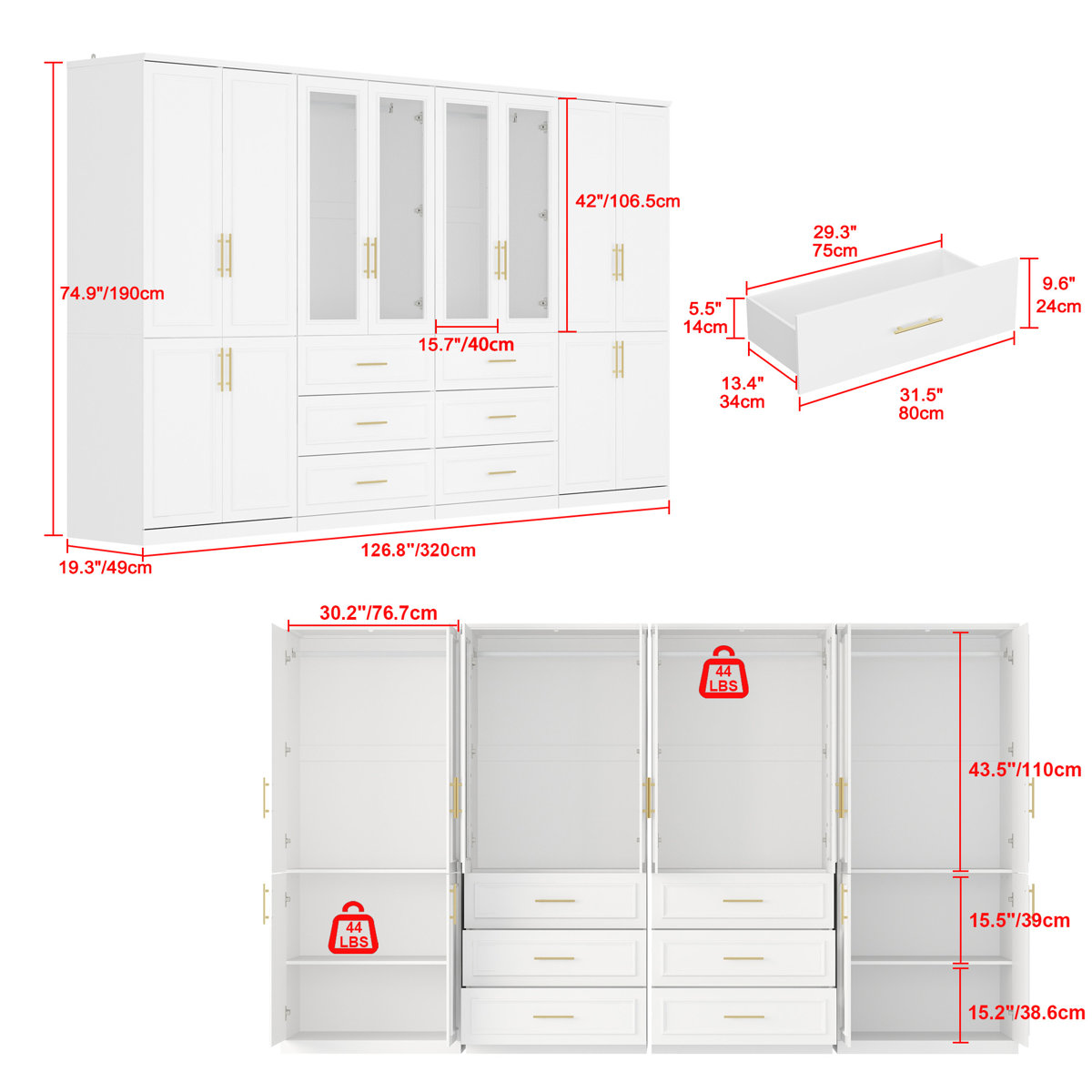 Latitude Run® Hayde Manufactured Wood Armoire & Reviews | Wayfair
