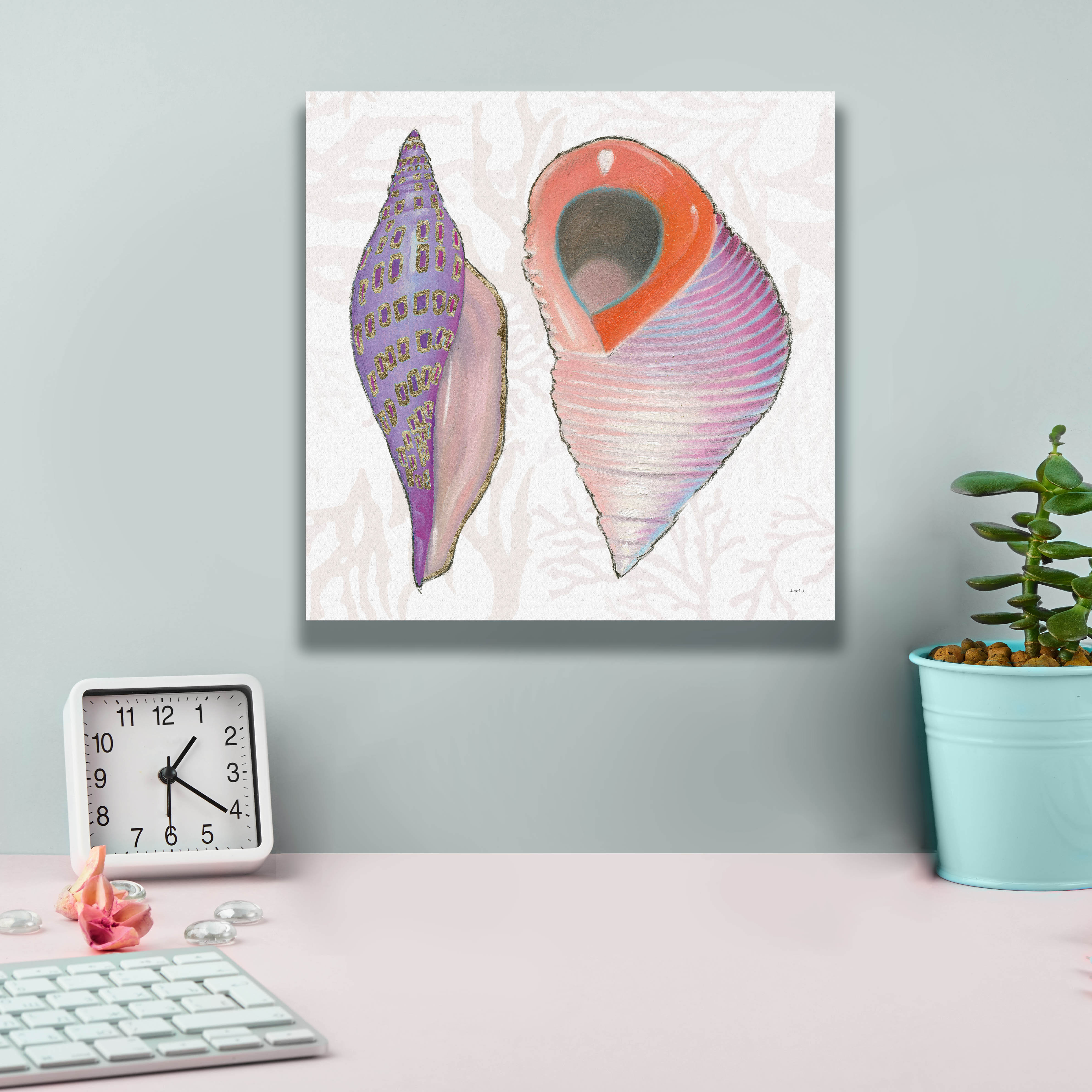 Red Barrel Studio® 'Shimmering Shells 10' by James Wiens Canvas Wall ...