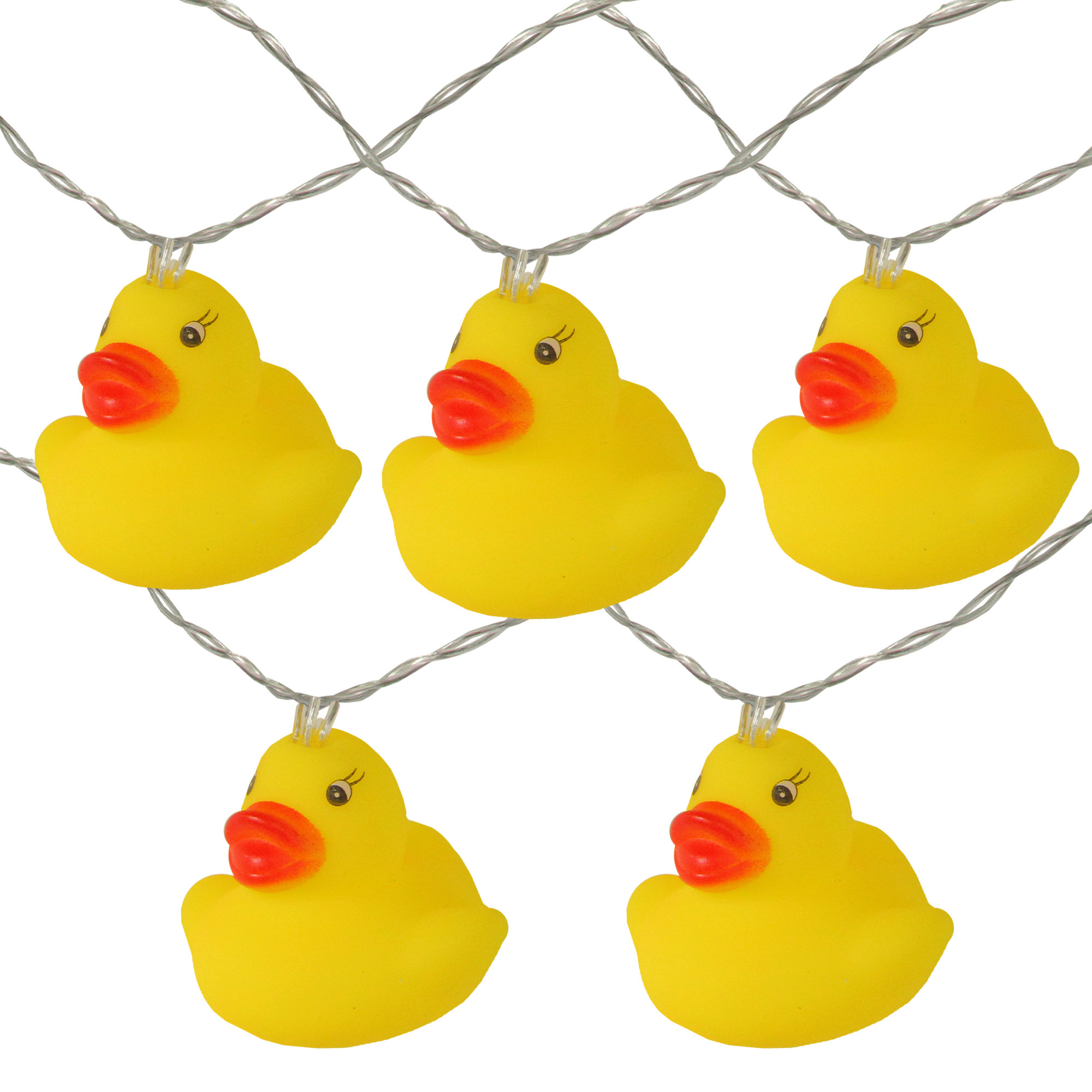Northlight Seasonal 10-Count Yellow Rubber Ducky LED String Lights ...