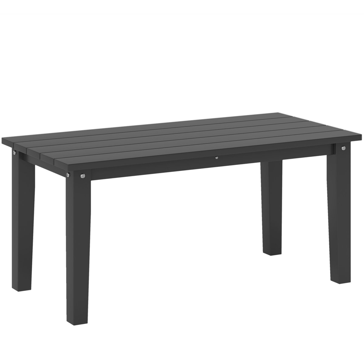 Ebern Designs HDPE Outdoor Coffee Table, All-Weather Rectangle Patio ...