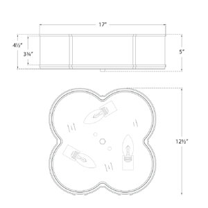 Visual Comfort Signature Alexa Hampton Basil 17" Flush Mount & Reviews ...
