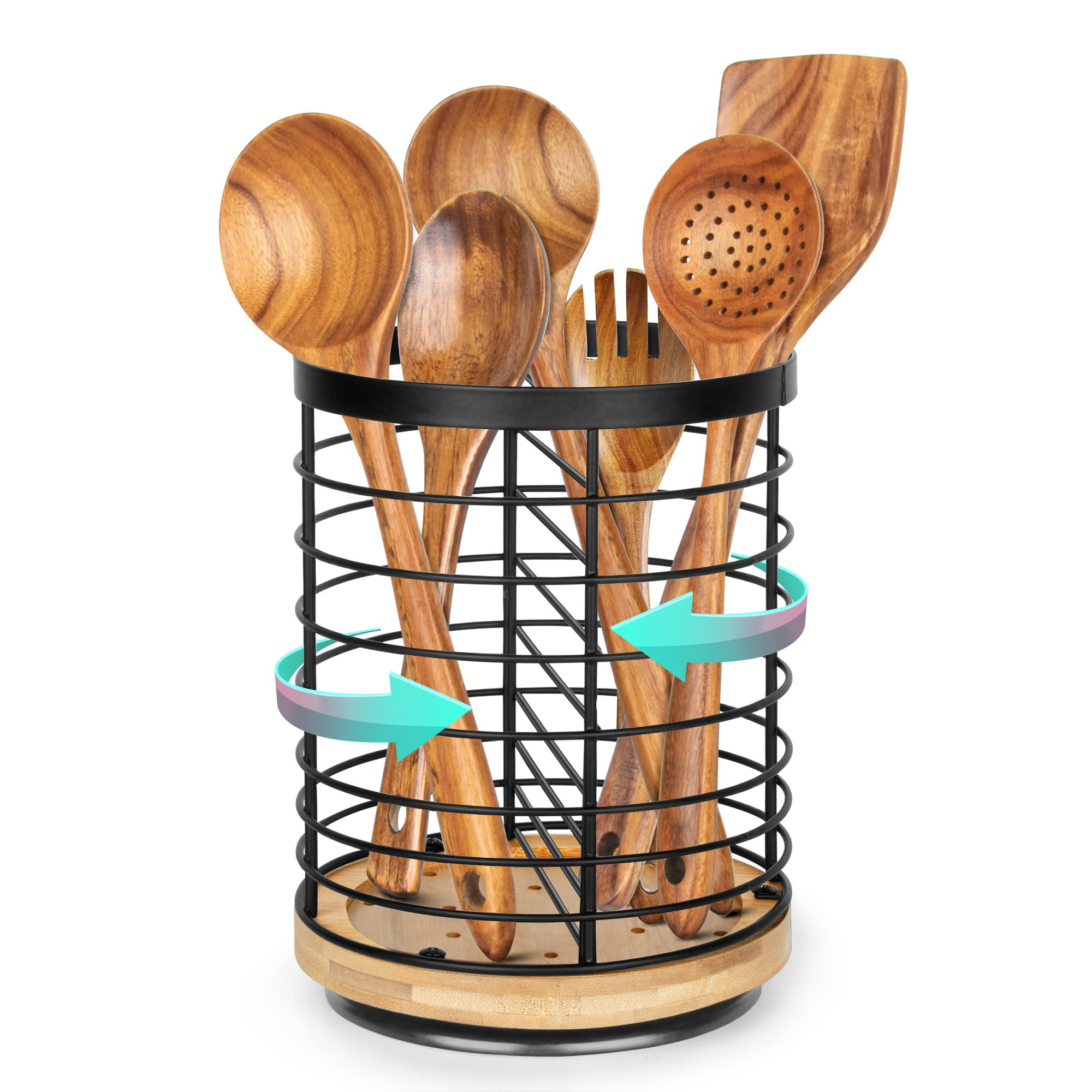 Brayden Studio® Utensil Holder,Rotating Utensil Crock,Cooking Tool ...