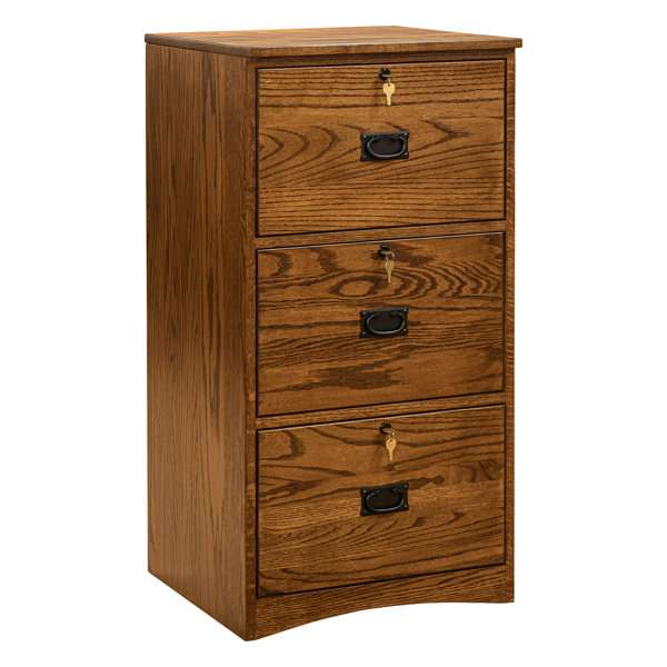 Loon Peak® Derman 21'' Wide 3 -Drawer Solid Wood File Cabinet | Wayfair