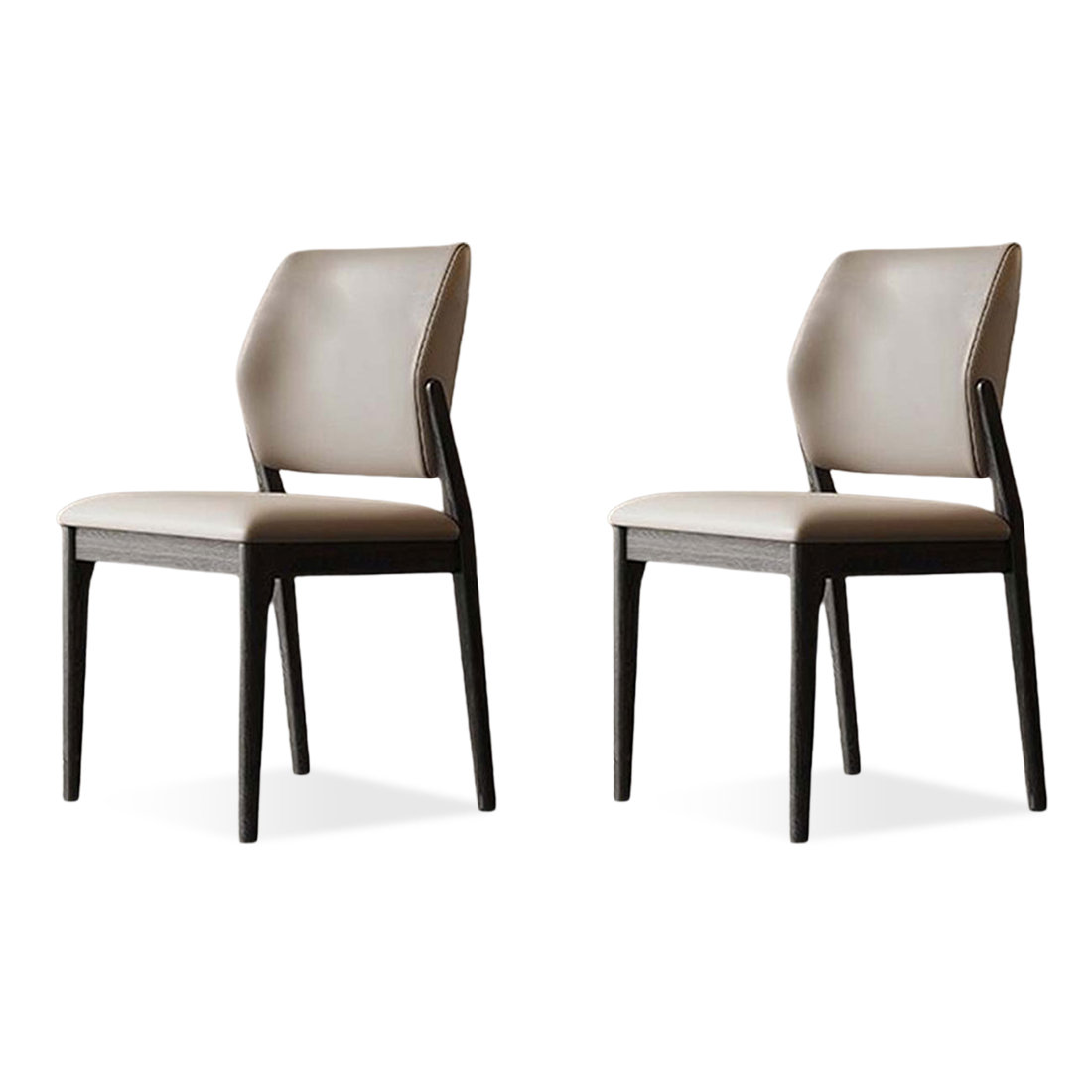 Hokku Designs Modern Black Solid back side Chair(Set of 2) | Wayfair