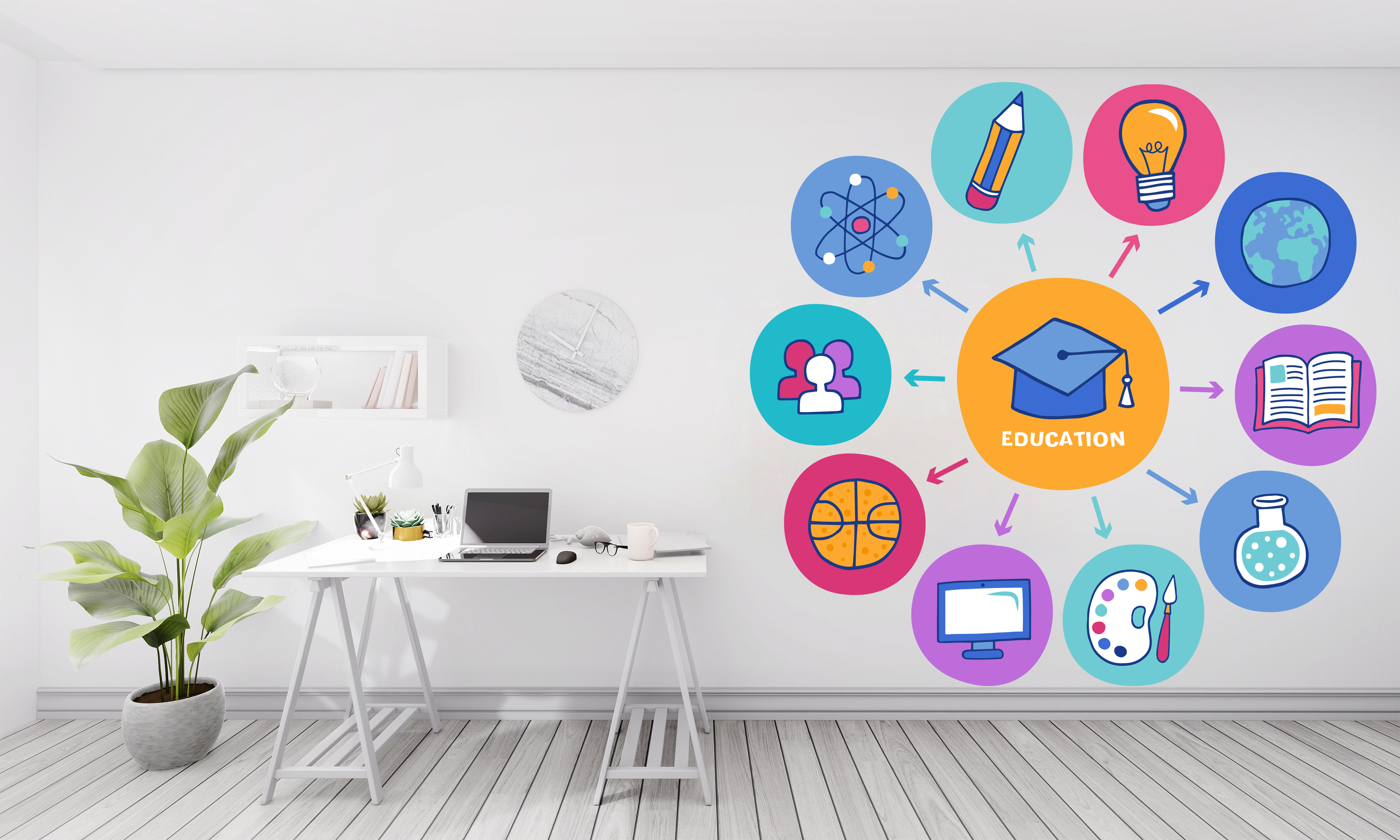 Trinx Education Science Technology Engineering Arts Math Wall Decal ...