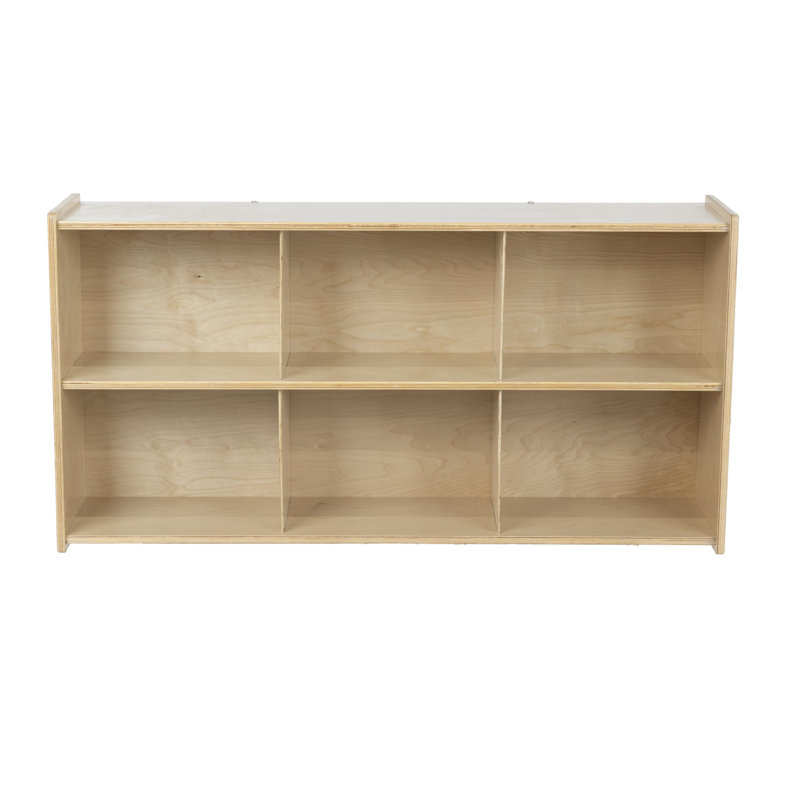 RRI Goods 2-Tier Open Shelves Birch Plywood Bookcase, 6-Cube Storage ...