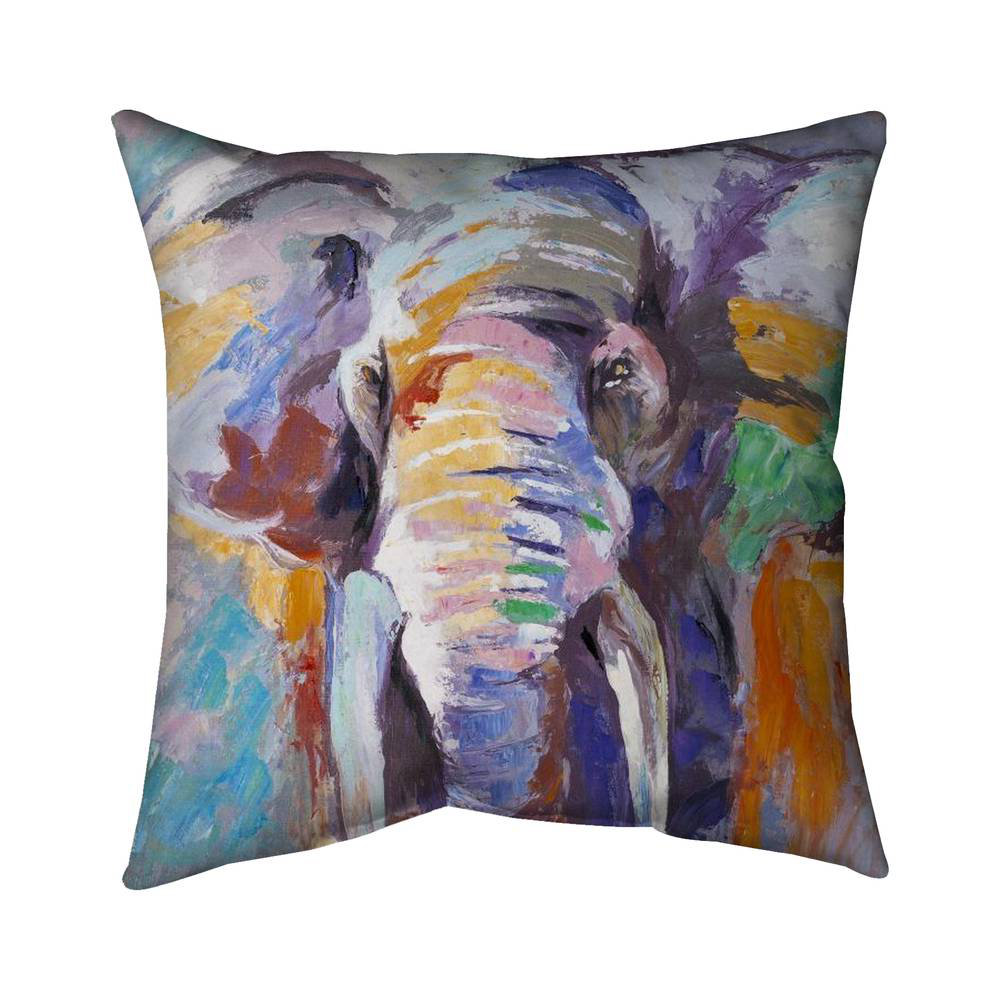 Begin Edition International Inc. Elephant in Pastel Color Square Throw ...