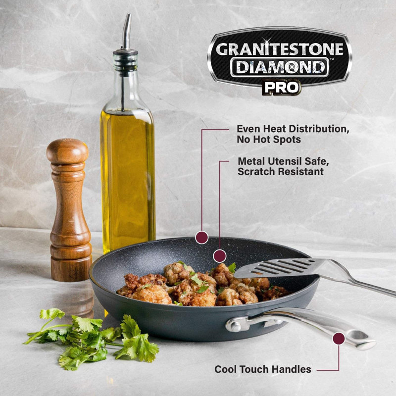 Granitestone Diamond PRO Hard Anodized 13 Pieces Aluminum Non Stick ...