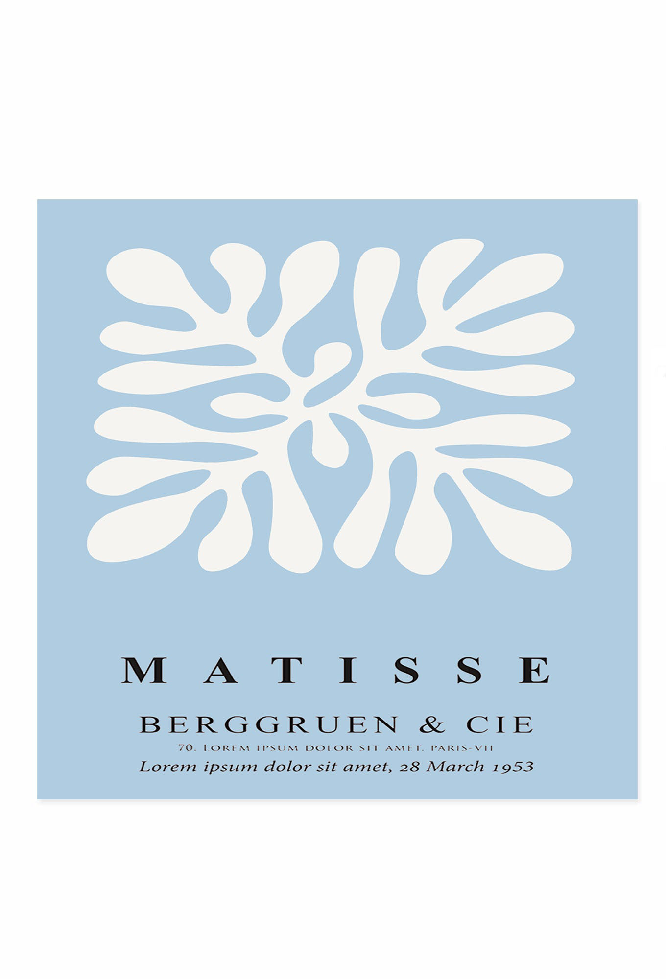 Vault W Artwork Abstract Henri Matisse Light Blue Abstract Shape ...
