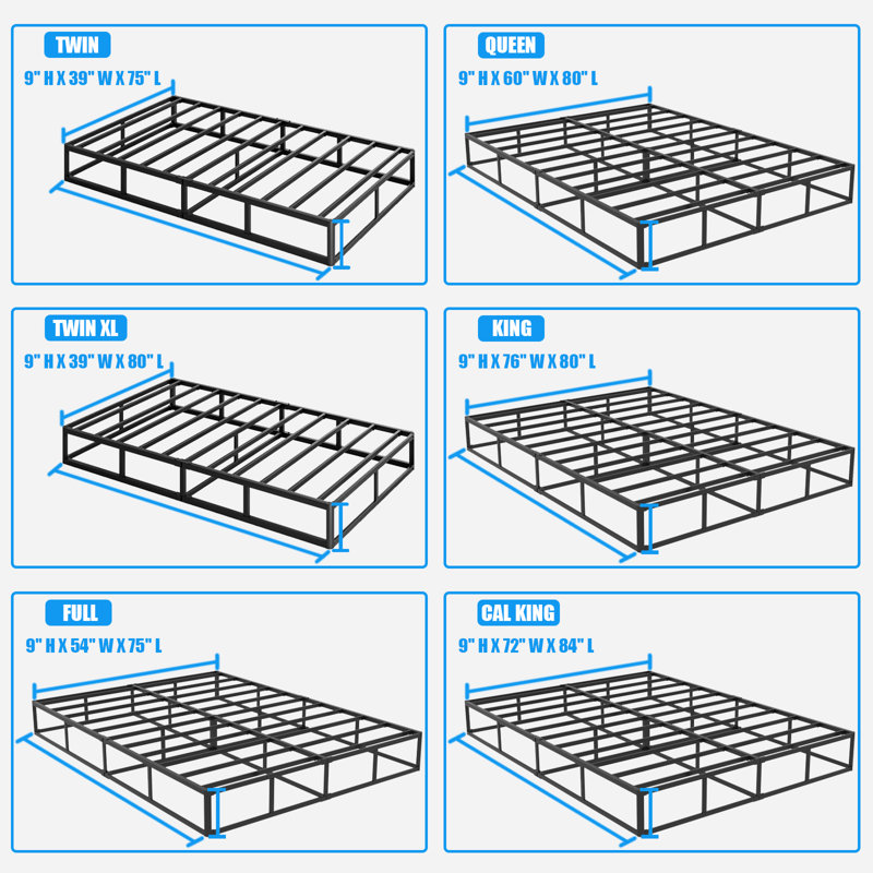 Alwyn Home Nazarene 9 Inch Metal Box Spring, Easy Assembly & Reviews ...
