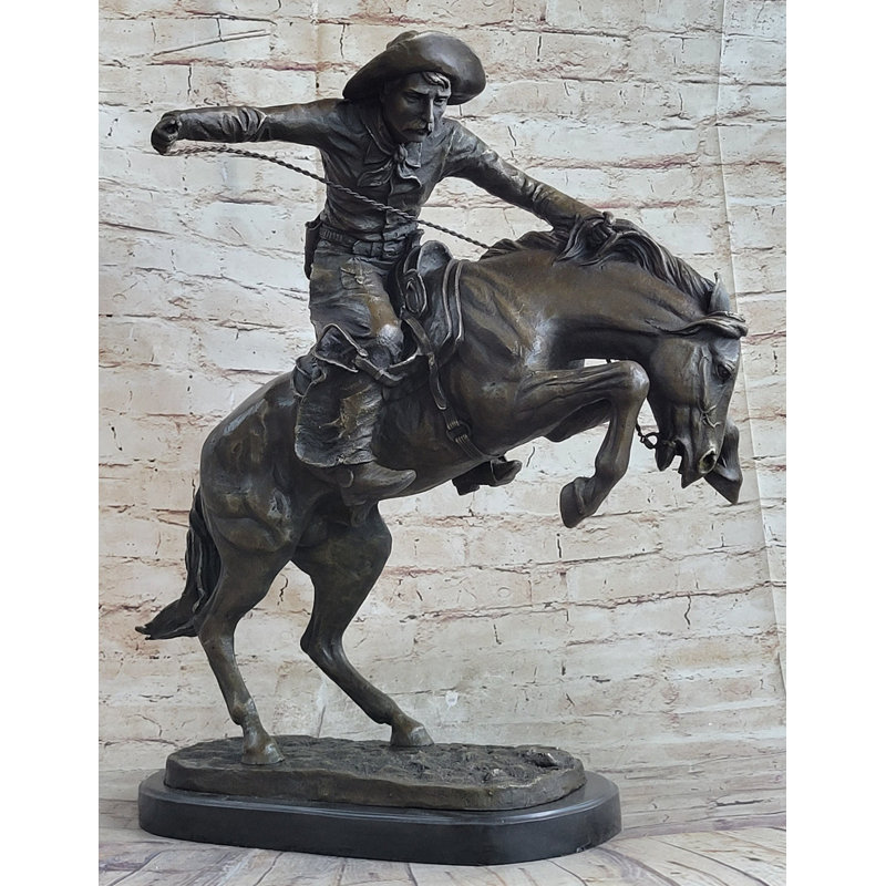 Bronzhaus Frederic Remington Bronco Buster Bucking Horse Western ...