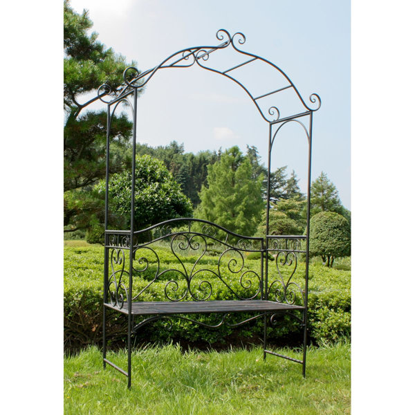 Garten Living 2 Seater Metal Rose Arch Bench & Reviews | Wayfair.co.uk