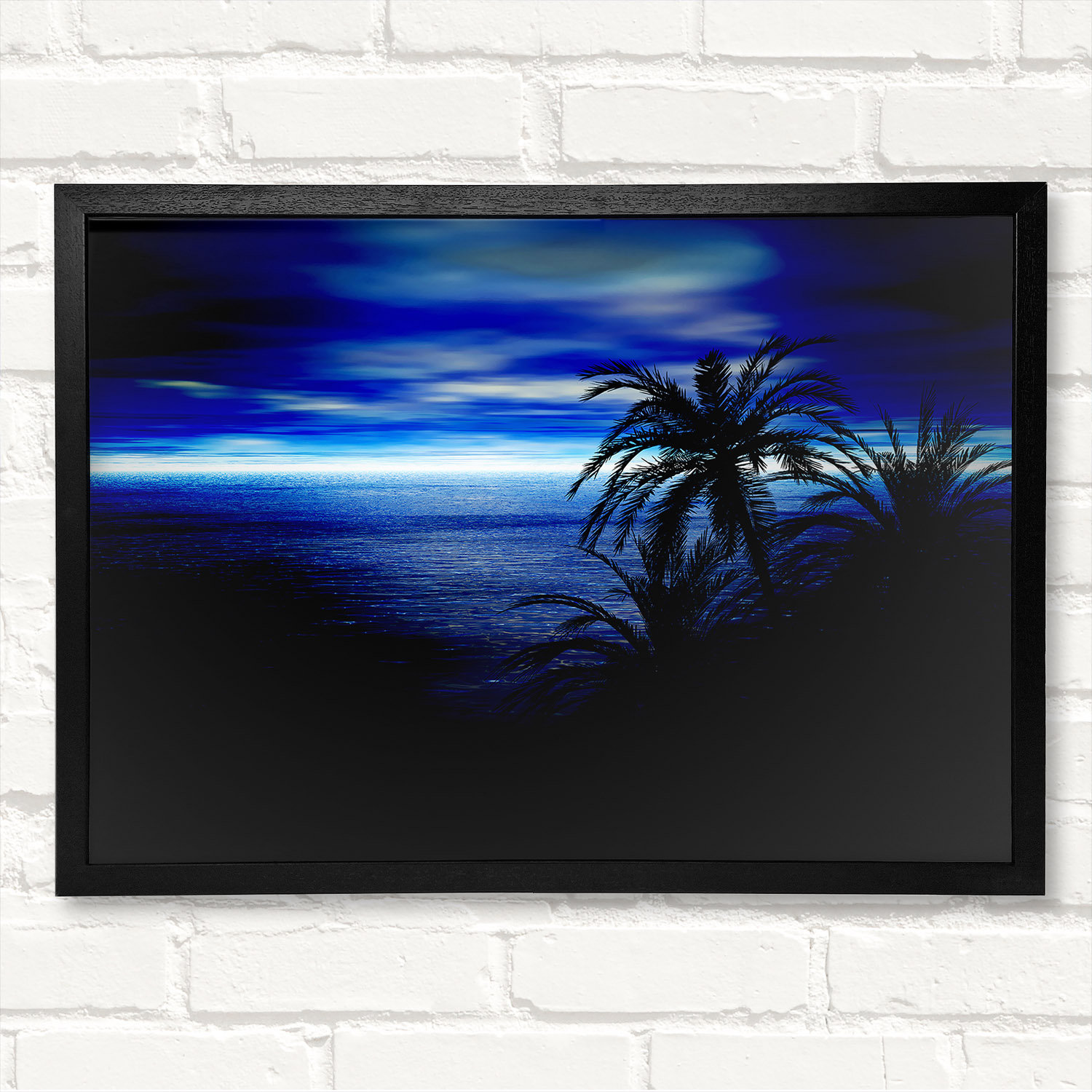 Latitude Run Blue Horizon Nights - Closed Corner Frame Art Prints on ...