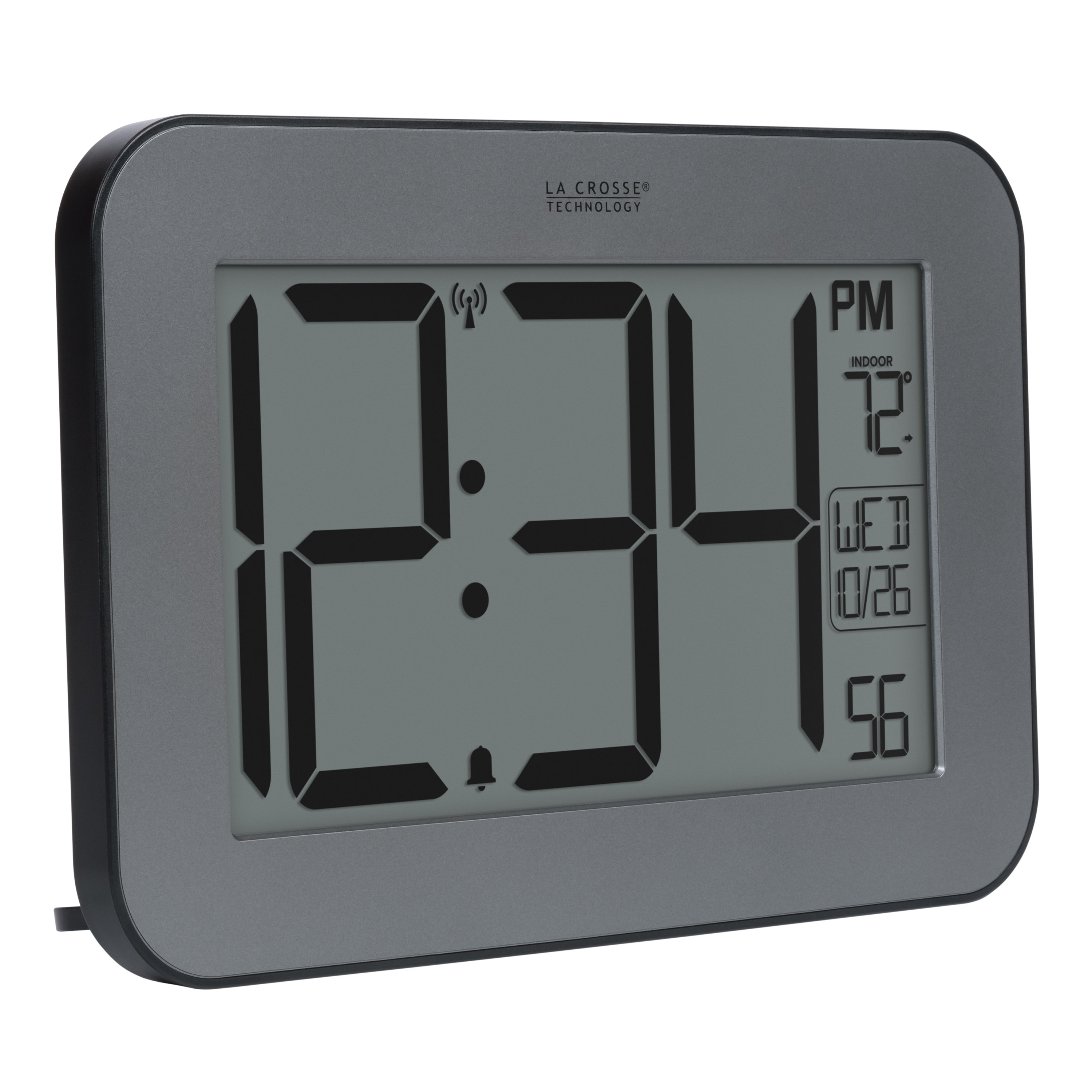 La Crosse Technology Large Time Digital Atomic Clock with 4-Inch digits ...