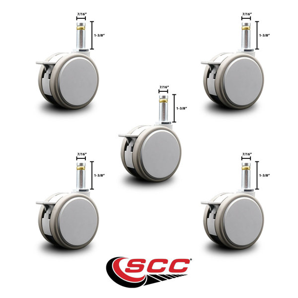 Service Caster 3 Inch MRI Safe Casters with Brakes – 7/16 Inch Grip ...