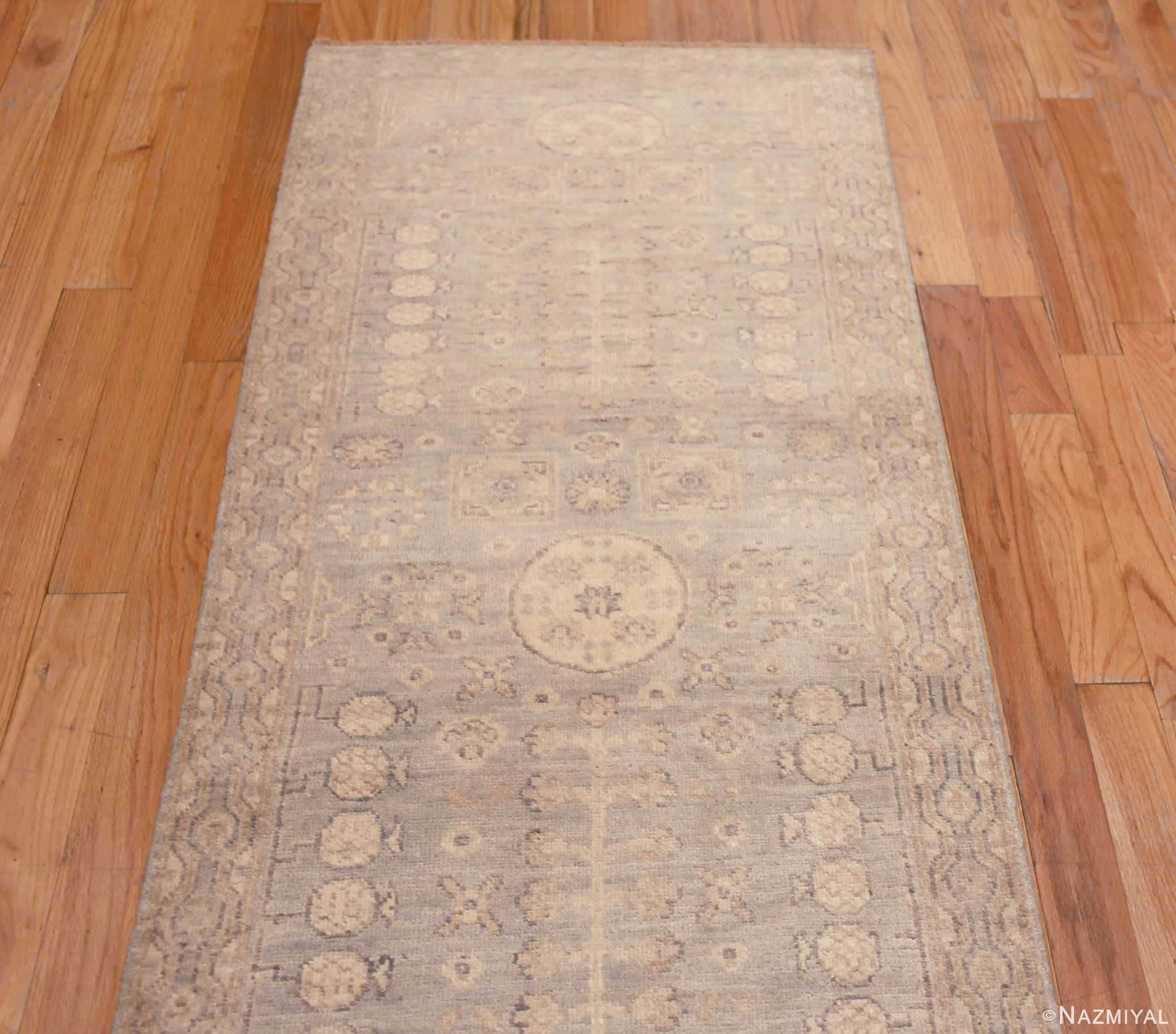 Nazmiyal Collection One-of-a-Kind Light Neutral/Gray Khotan Pomegranate ...