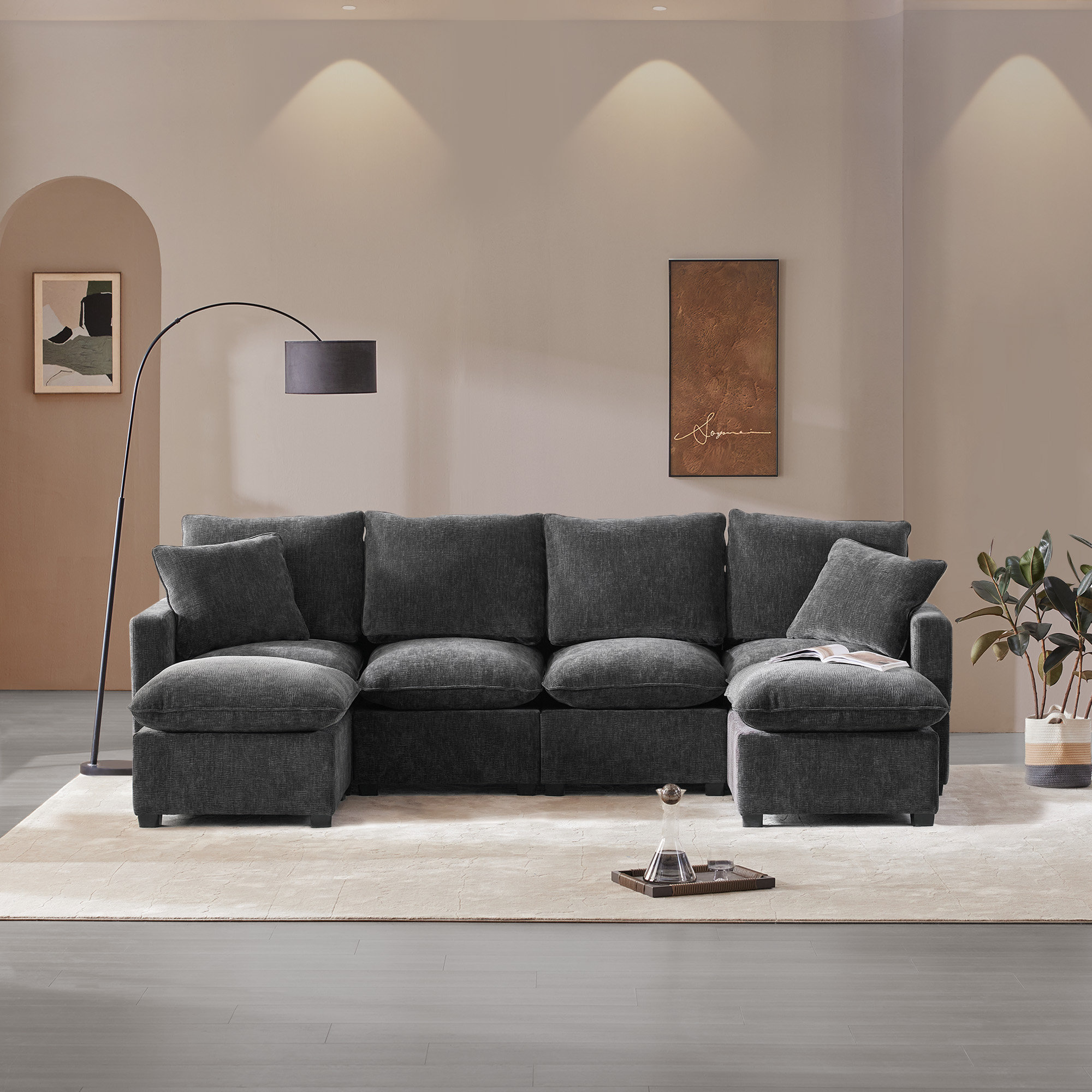 Latitude Run® Ganje 6 - Piece Upholstered Sectional | Wayfair