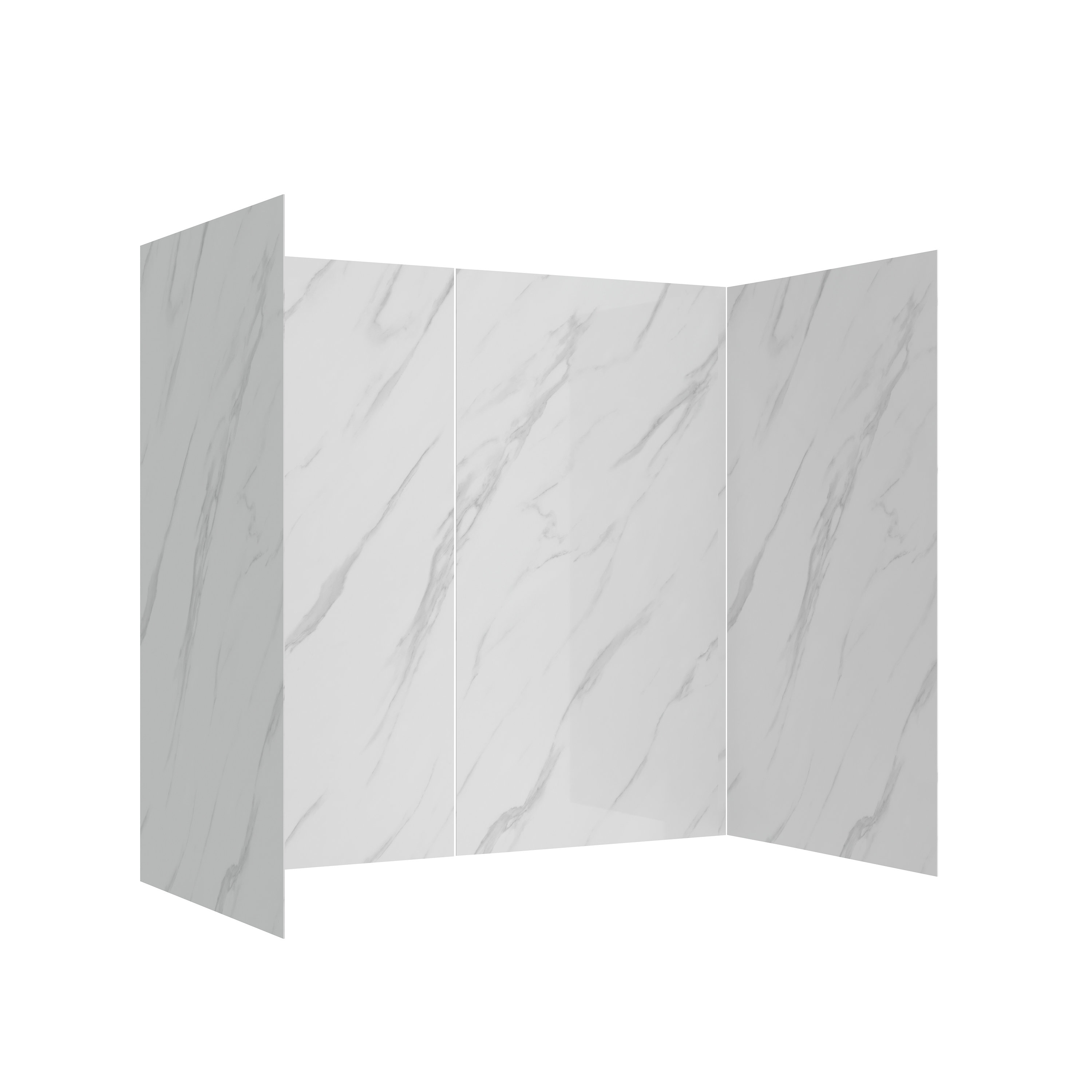 Streamline Bath Streamline DSH-1140-106 32 in.H 4-Piece Glue-Up Alcove ...