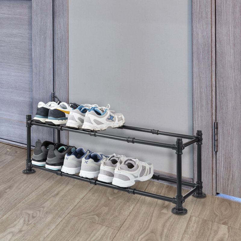 Williston Forge 8 Pair Metal Pipe Shoe Rack | Wayfair