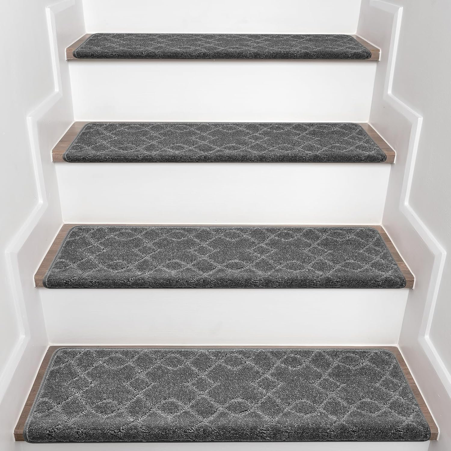 Bay Isle Home™ Bullnose Carpet Non Slip Stair Treads, Stair Step Rugs ...
