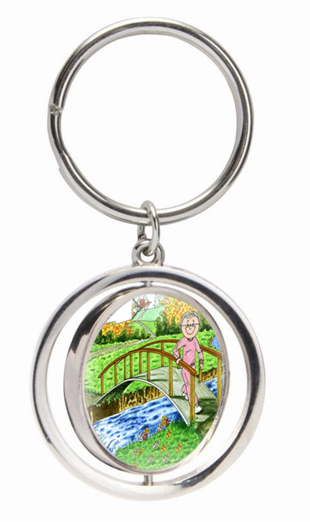 Printed Perfection Personalized Grandmother Small Spinning Key Chain ...