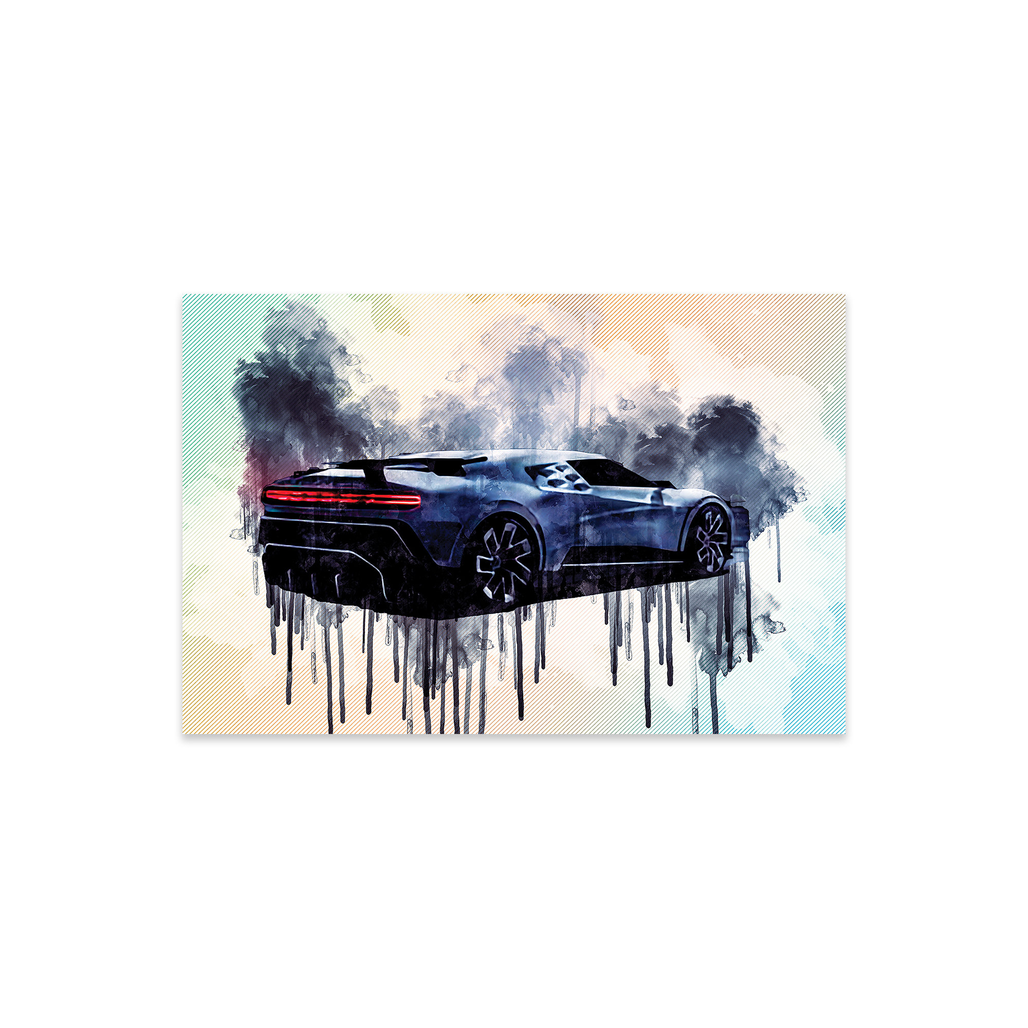 17 Stories Bugatti Centodieci Exterior Rear View Hypercar On Plastic ...