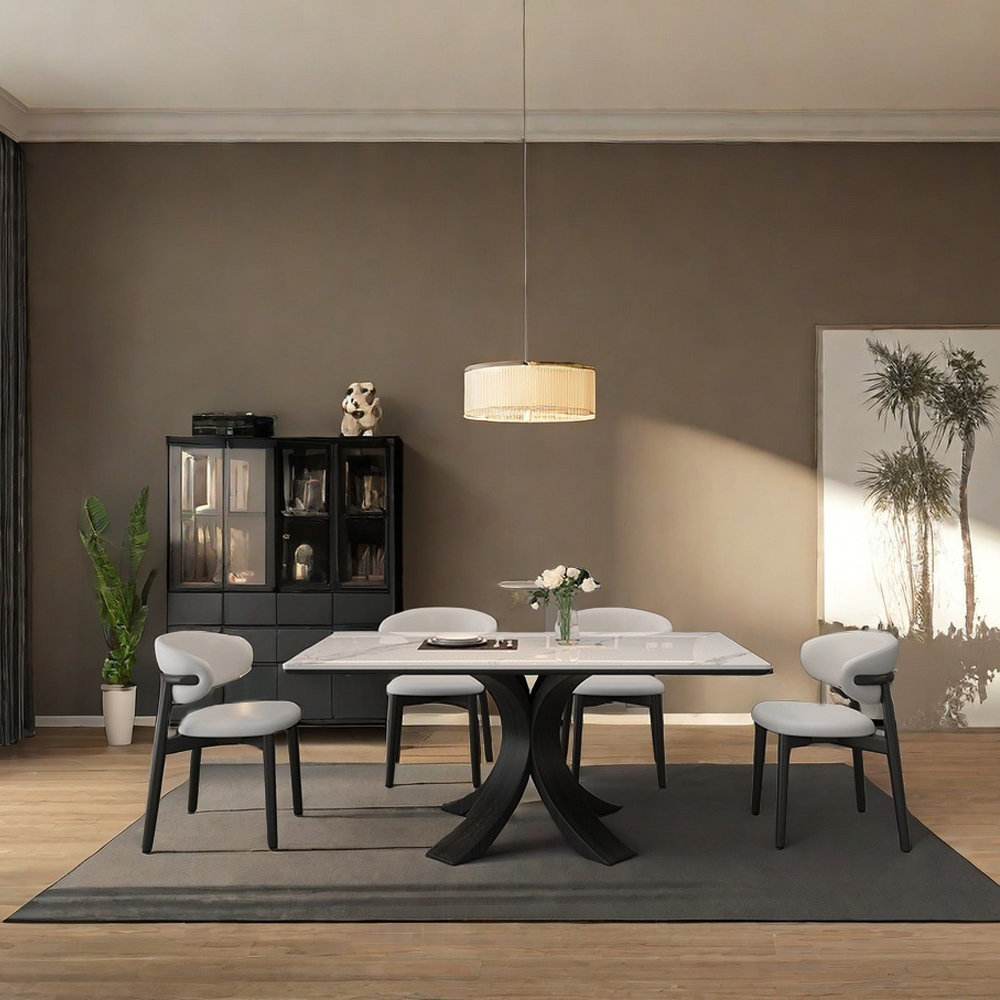 MRzenghong Modern Rock Slab Full Support Dining Table Set | Wayfair