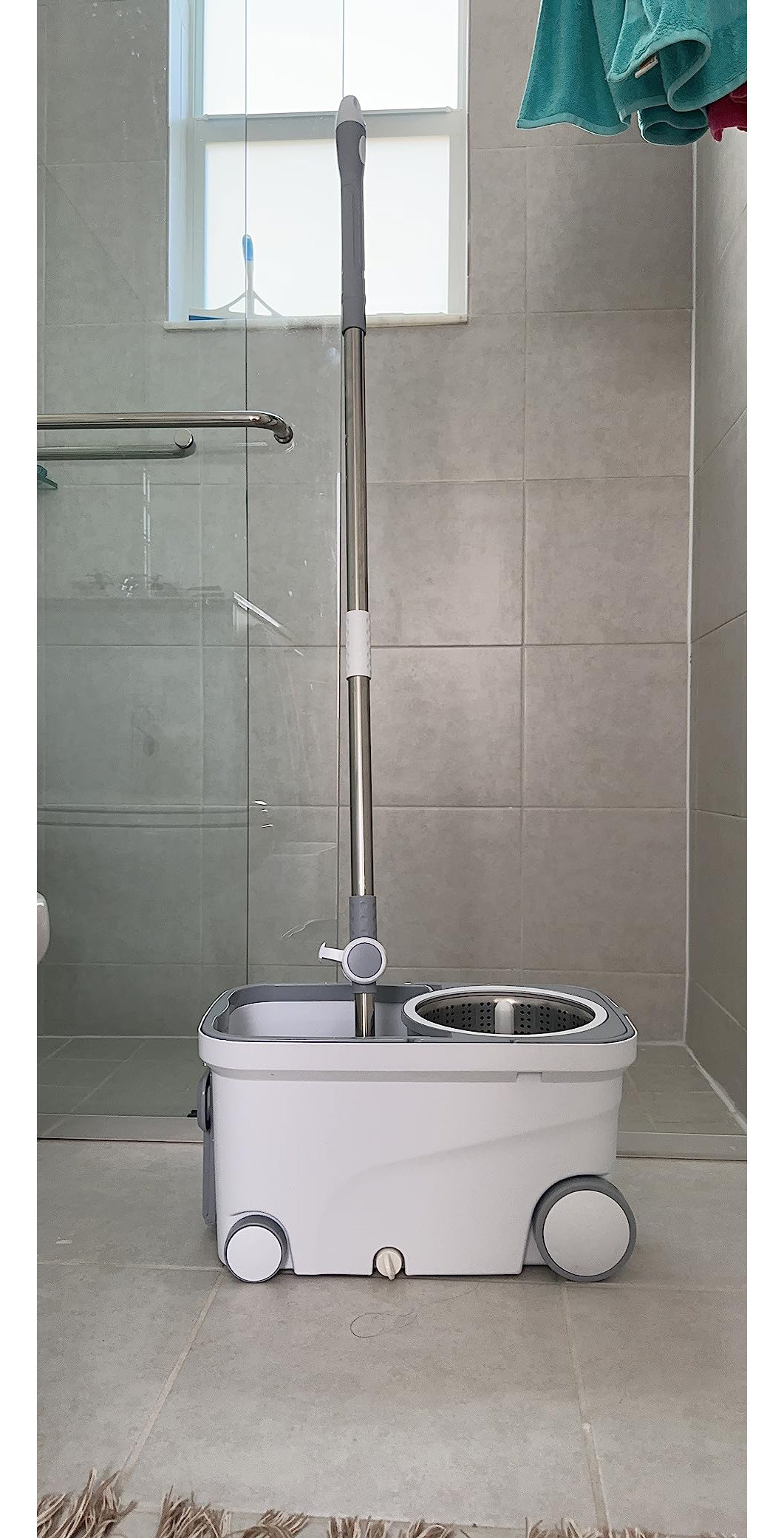 Tiprol Cute Spin Mop Bucket 360 Spinning Floor Cleaning System,62 ...