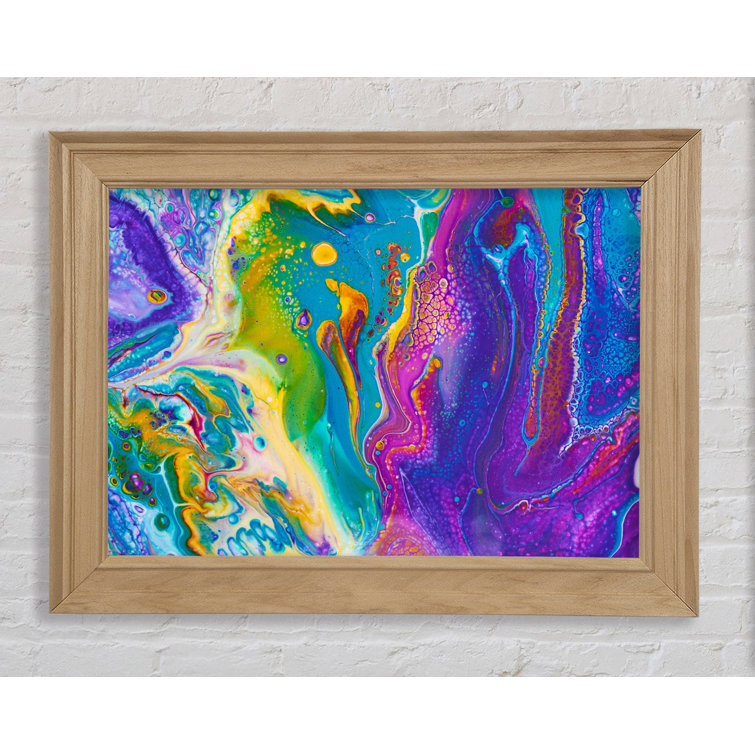 Bright Star Multicoloured Swirls Of Oil Paint - Single Picture Frame ...