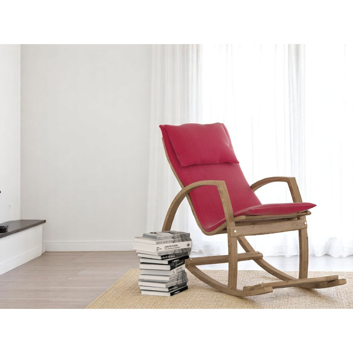 Latitude Run® Modern Rocking Chair, Modern Accent Rocker Armchair With ...