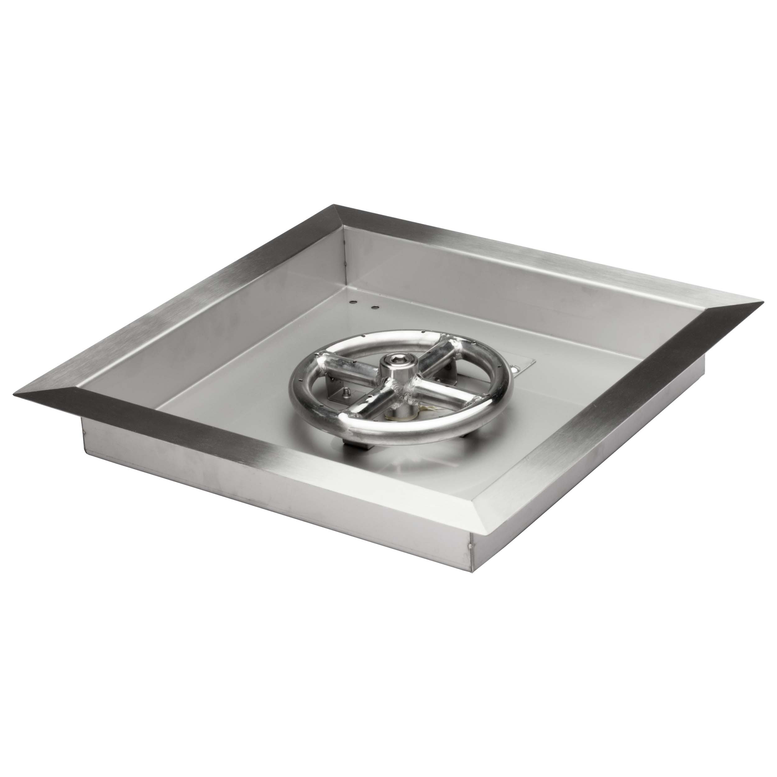 Celestial Fire Glass 12" X 12" Stainless Steel Drop-In Fire Pit Pan w ...