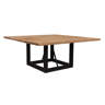 Ebern Designs Normant 60" Natural and Black Solid Wood And Iron Frame ...