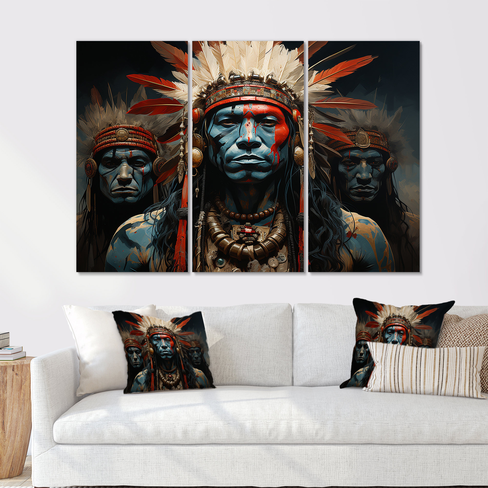 Bungalow Rose Native Honor Traditional Warrior - Native American Wall ...